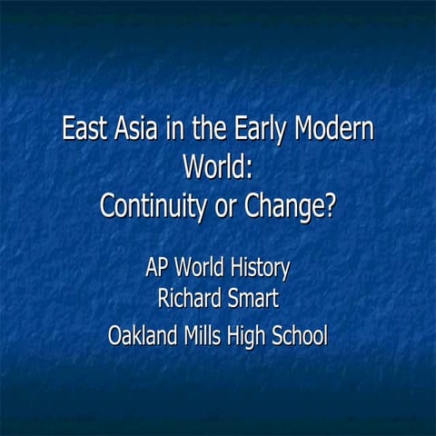 Asia In The Early Modern World | PPT