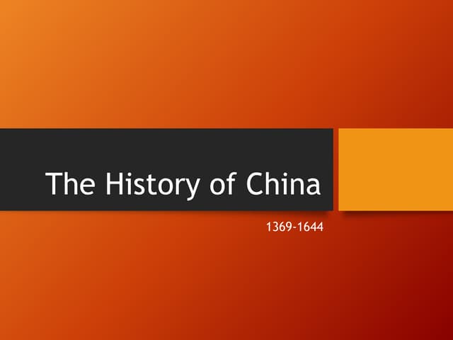 AP Ming Dynasty Powerpoint | PPT