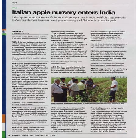 Griba Nursery Enters India | PDF