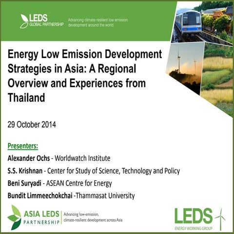 Energy Low Emission Development Strategies in Asia: A Regional Overview ...