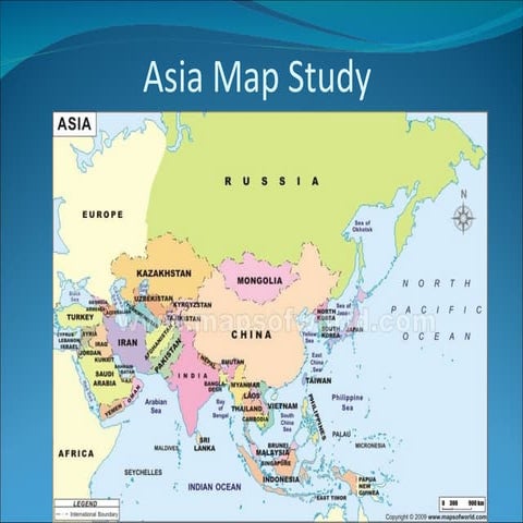 Map of Asia Worksheet