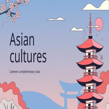Material to learn about the culture in Asia | PPTX