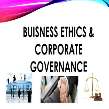 Business ethics and corporate Governance | PPTX