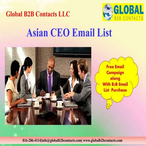 Asian ceo email list | PPTX | Email | Internet