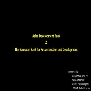 Asian Development Bank & The European Bank for Reconstruction and ...