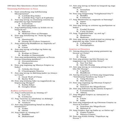 A.P 8 - Fourth Summative Test | DOCX