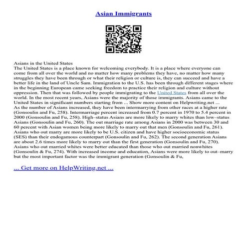 Asian American Essay | PDF