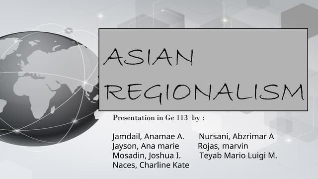 Regionalization vs globalisation | PPTX