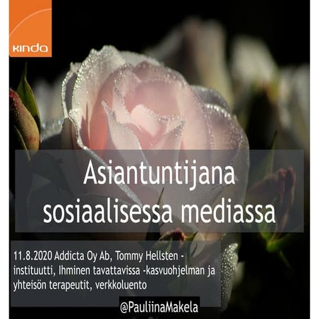 Asiantuntijana sosiaalisessa mediassa | PPT