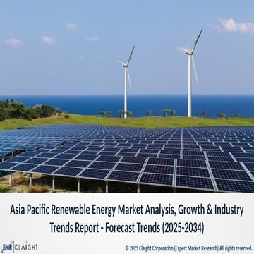 Asia Pacific Renewable Energy Industry Market Size and Forecast by 2034 ...