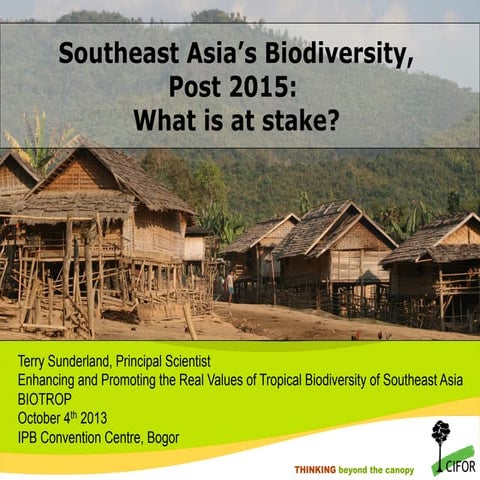 Southeast Asia’s Biodiversity, Post 2015: What is at stake? | PDF