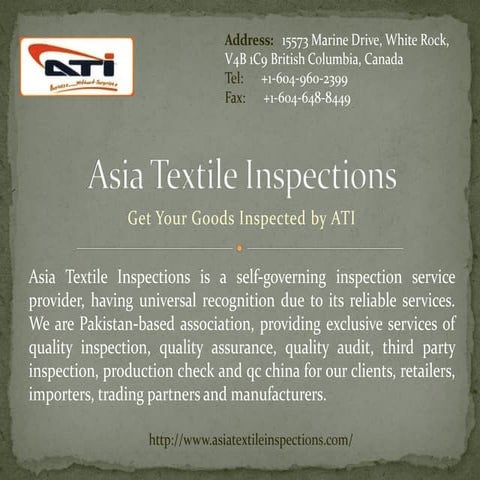 Asia textile inspections | PPT