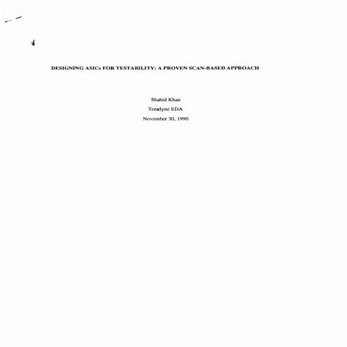 Asic Design For Test Scan Path Approach | PDF