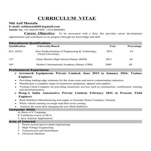 Asif cv | PDF