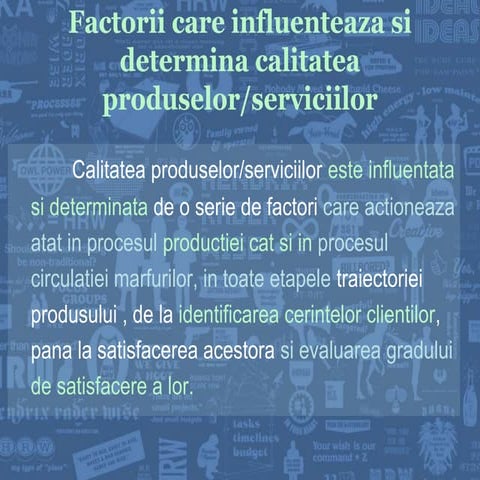 Asigurarea si controlul calitatii | PPT