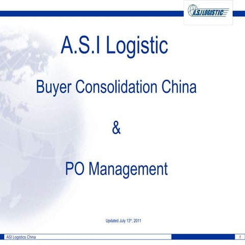ASI Buyer Consolidation Logistic Services | PPT