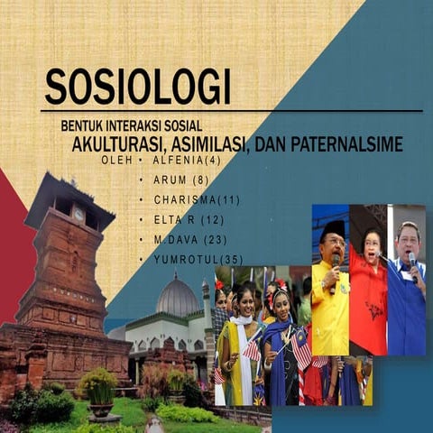 Asimilasi,akulturasi, dan paternalisme - SOSIOLOGI KELAS 10 | PPTX