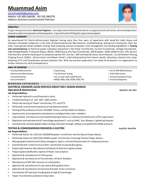 Electrical Engineer cv.PDF