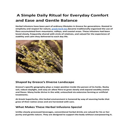 A Simple Daily Ritual for Everyday Comfort and Ease and Gentle Balance ...