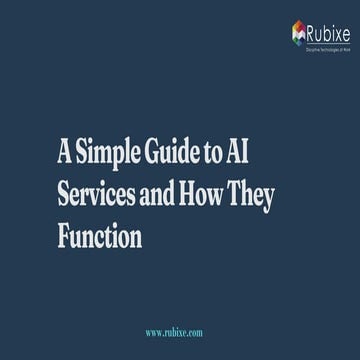 A Simple Guide to AI Services and How They Function | Rubixe | PDF