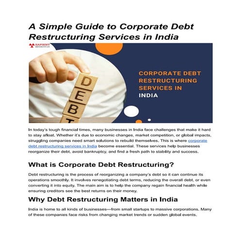A Simple Guide to Corporate Debt Restructuring Services in India.pdf