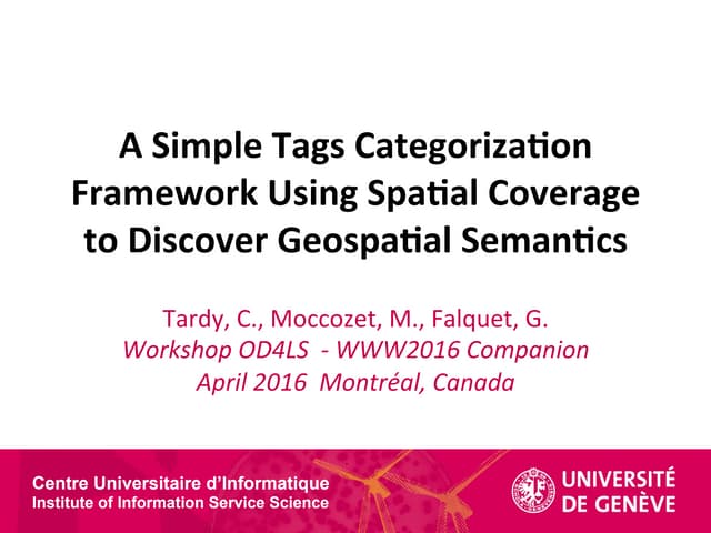 A Simple Tags Categorization Framework Using Spatial Coverage To
