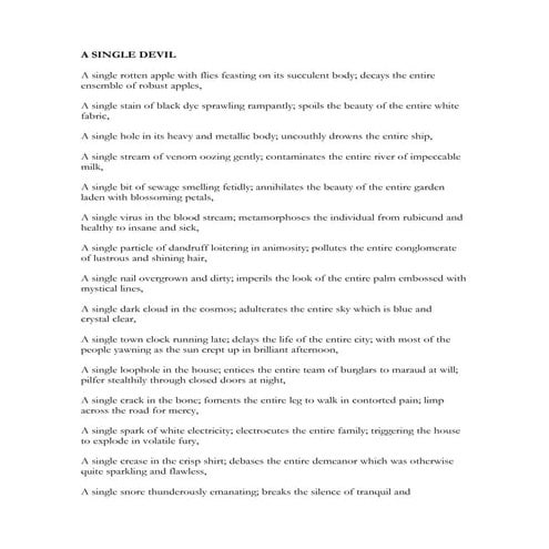 A Single Devil | DOC