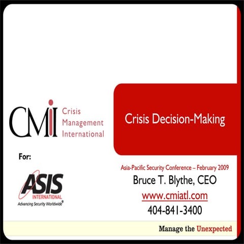 Crisis Decision Making | PDF