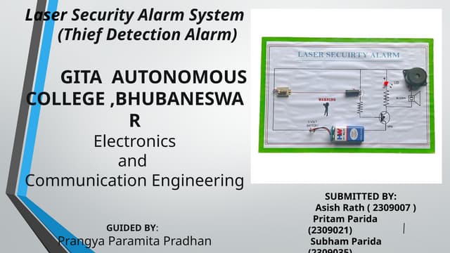 A PROJECT REPORT On LASER SECURITY ALARM SYSTEM | PDF