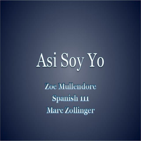 Asi soy yo | PPT