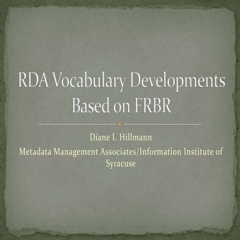 Implementing (Parts of) FRAD in a FRBR-based Discovery System | PPTX