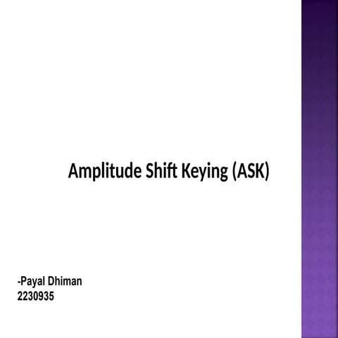 Amplitude shift Keying under digital Mod | PPTX
