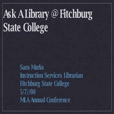 Ask A LIbrarian | PPT