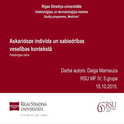 Askaridoze | PPTX