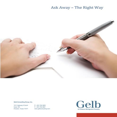Ask Away the Right Way | PDF