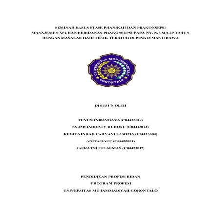 CONTOH ASKEB PRANIKAH dan prakonsepsi pada catin | PPT