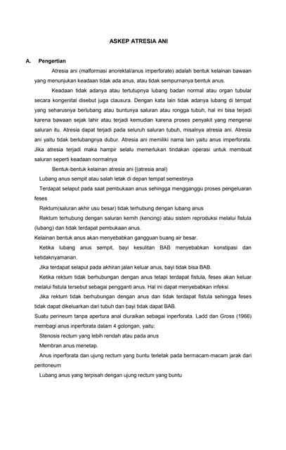 Atresia Rekti Atresia Ani | PPTX