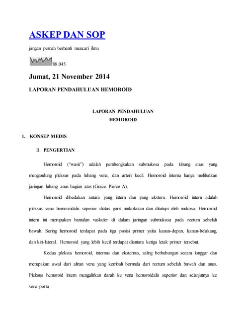Askep hemorhoid | DOC
