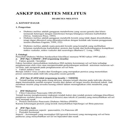 Askep dm | PDF