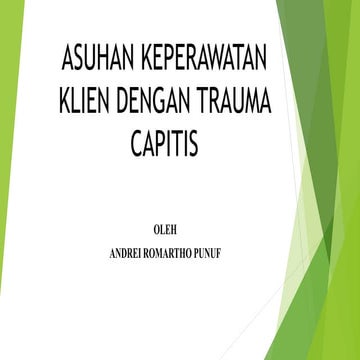 Asuhan Keperawatan KLIEN DENGAN TRAUMA CAPITIS. | PPTX