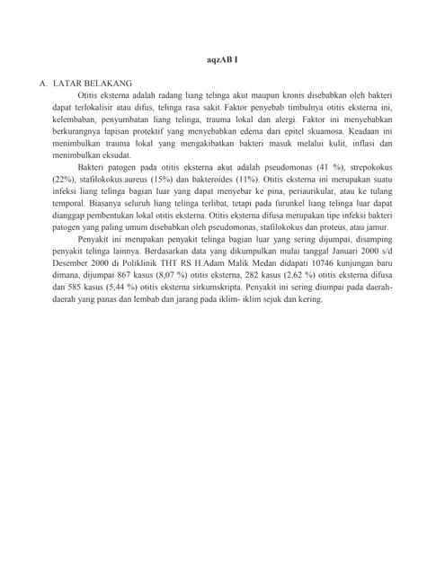 CBD otitis eksterna | PPTX