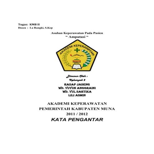 Askep pada pasien amputasi AKPER PEMKAB MUNA | DOCX