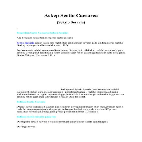 Askep sectio caesarea | DOCX