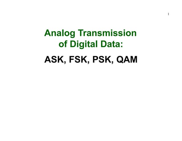 Coherent and Non-coherent detection of ASK, FSK AND QASK | PPTX | Digital Audio | Computer ...