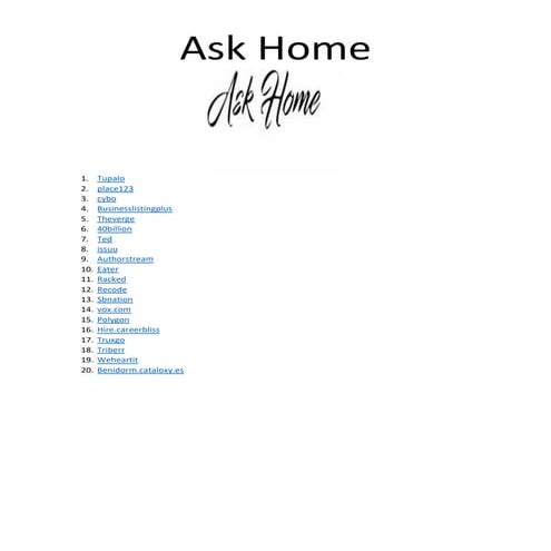 Ask homeBacklink.pdf | Interior Decorating | Home & Garden