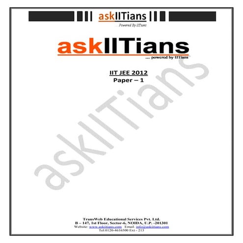 Askiitians iit-jee-solutions | PDF