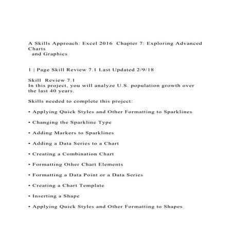 A Skills Approach Excel 2016 Chapter 7 Exploring Advanced C.docx