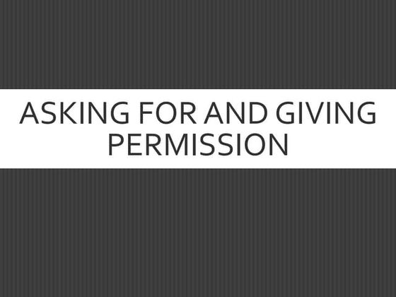 Asking for permission and Making a Request ESL | PPT | Homework and ...