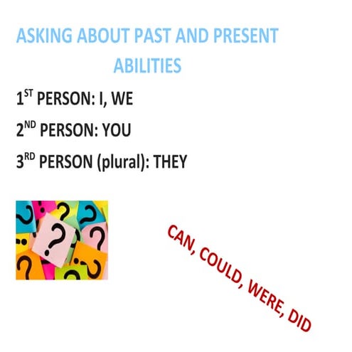 Asking about past and present abilities, pre 1 | DOC