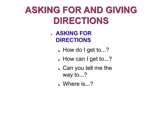 Giving directions | PPT